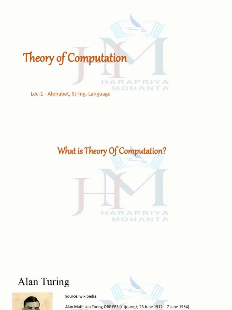 Theory Of Computation Lec1 Pdf Theory Of Computation String Computer Science 7956