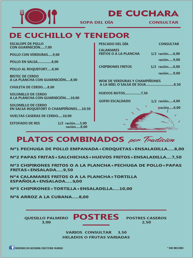 Carta Pdf Ensalada Cocina