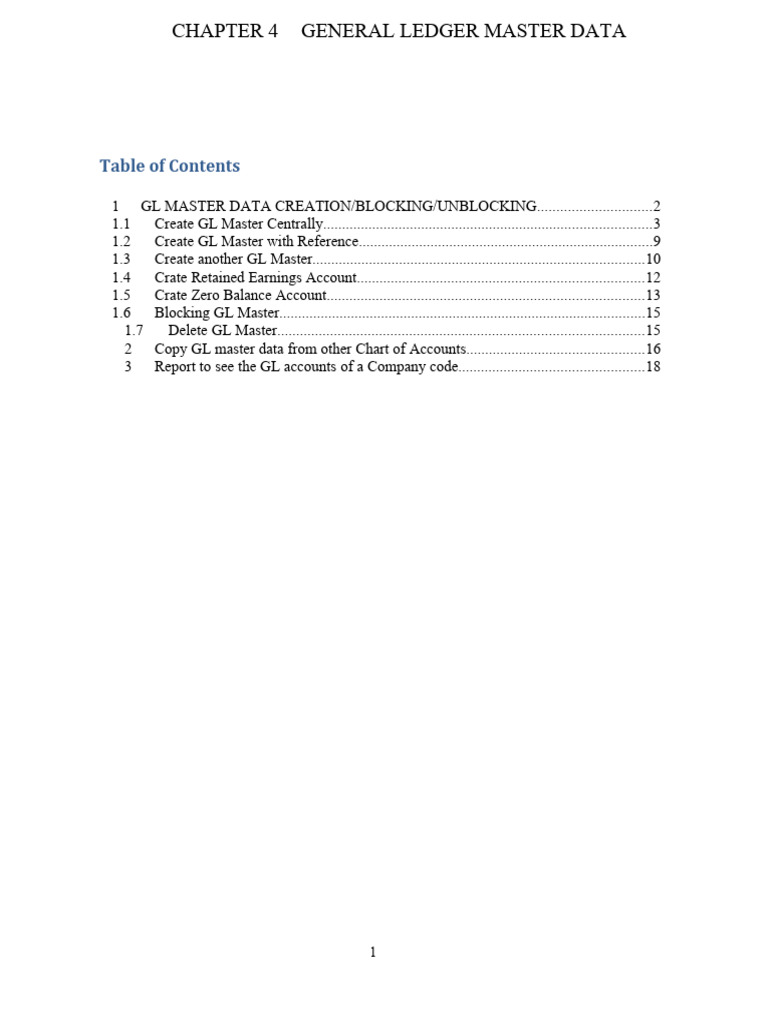 Chapter 4 GL Master data | PDF | Receipt | Currency