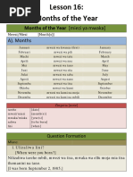 Swahili Date and Day Reference Guide | PDF