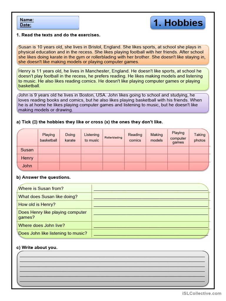 Hobbies | PDF | Entertainment