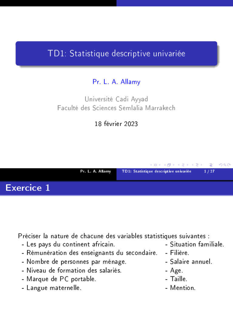 Corrigé TD-1-SMA4 | PDF