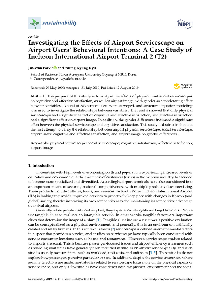 Investigating The Effects of Airport Servicescape On Airport Users ...