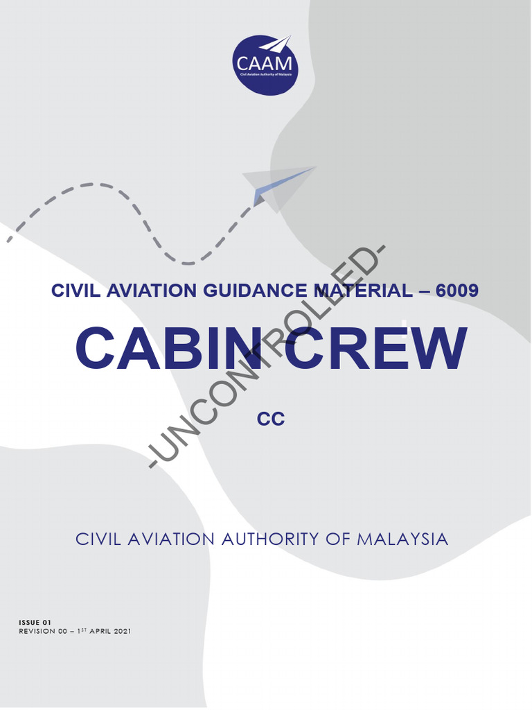 Cabin Crew - CAGM 6009 2021 I1 R0 | PDF | Flight Attendant | Hypoxia (Medical)