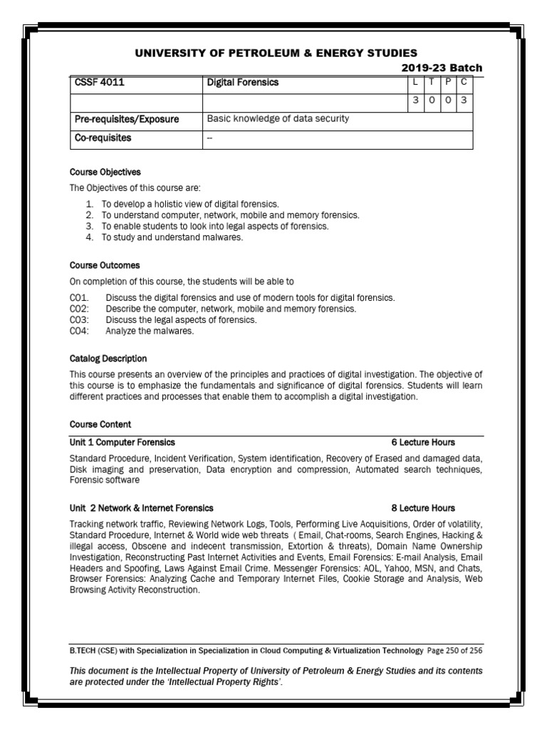 DF Syllabus | Download Free PDF | Computer Forensics | Digital Forensics