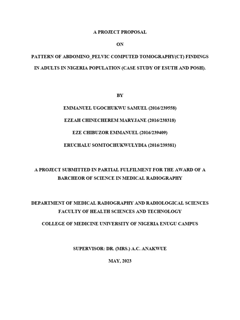 Proposal New - 060952 | PDF | Ct Scan | Medical Imaging