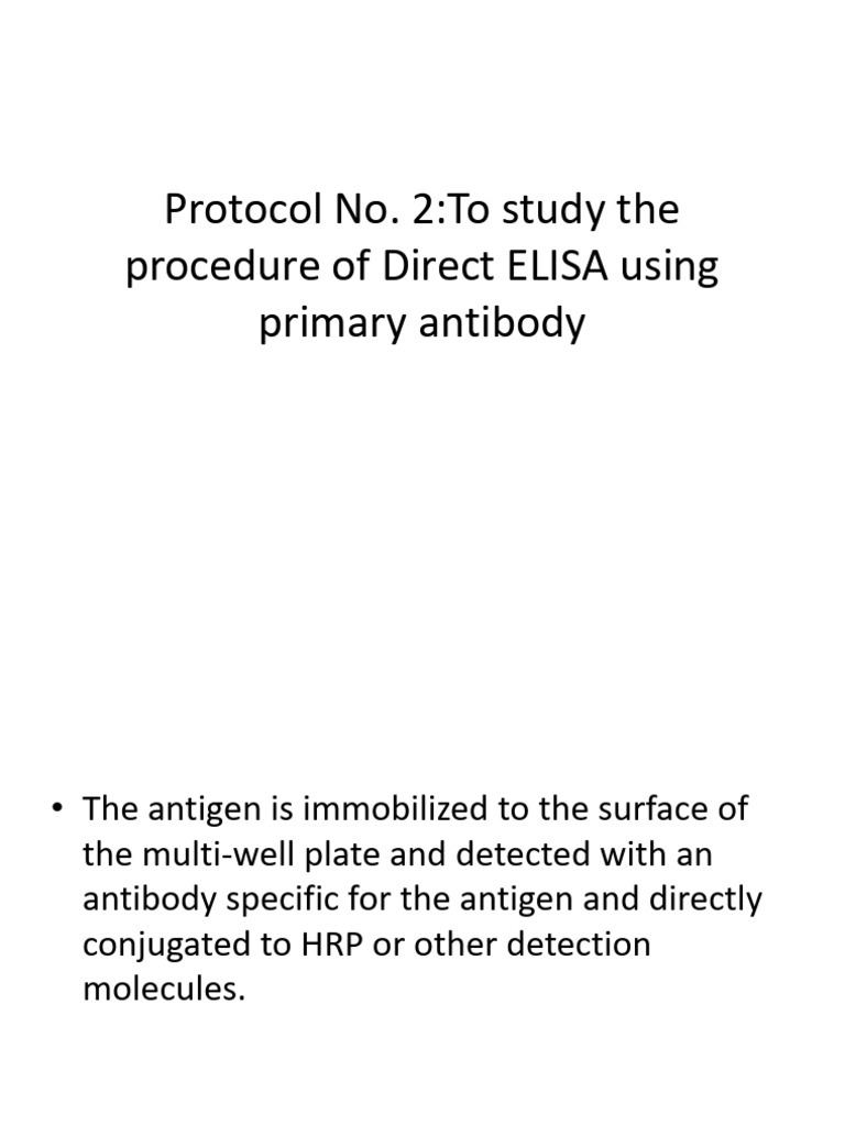 2-Exercise - Direct ELISA | PDF | Elisa | Analytical Chemistry