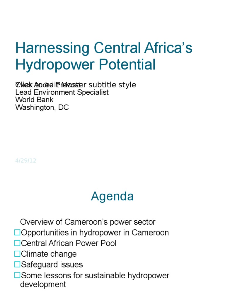 Power in Central Africa | PDF | Hydroelectricity | Poverty Reduction