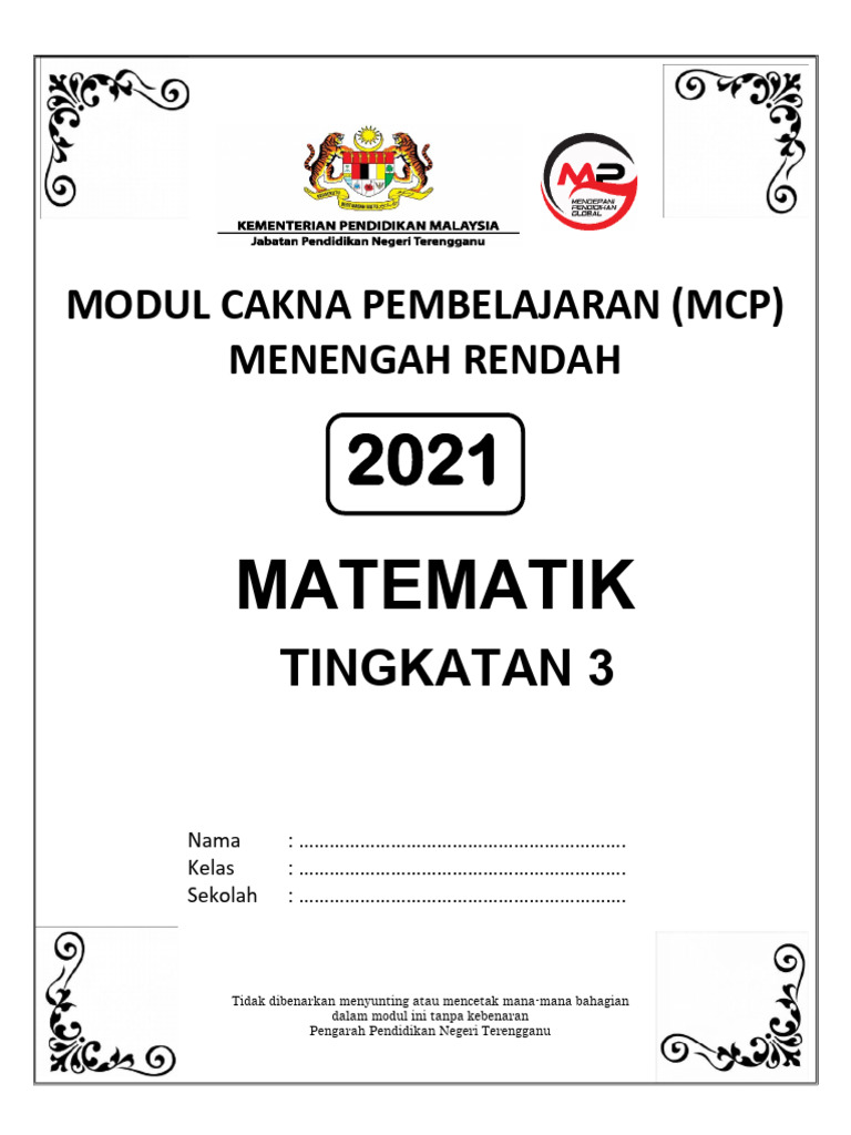 11-Math Tingkatan 3 | PDF