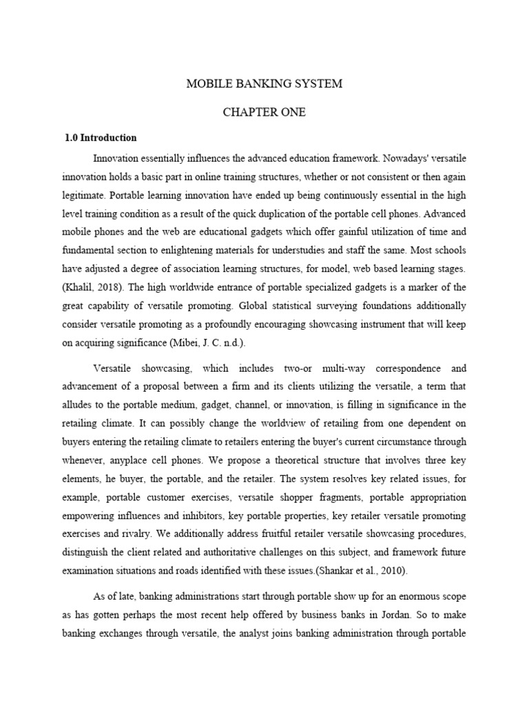 Mobile Banking System | PDF