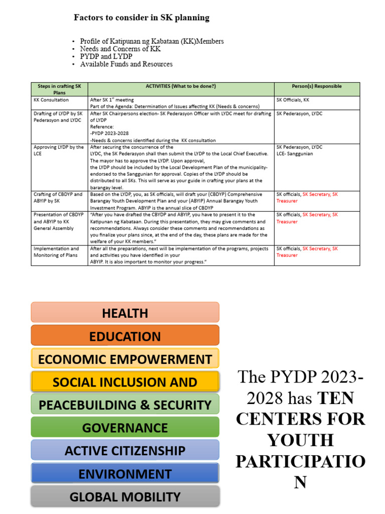 Steps for Crafting SK Plans | PDF | Entrepreneurship | Labour Economics