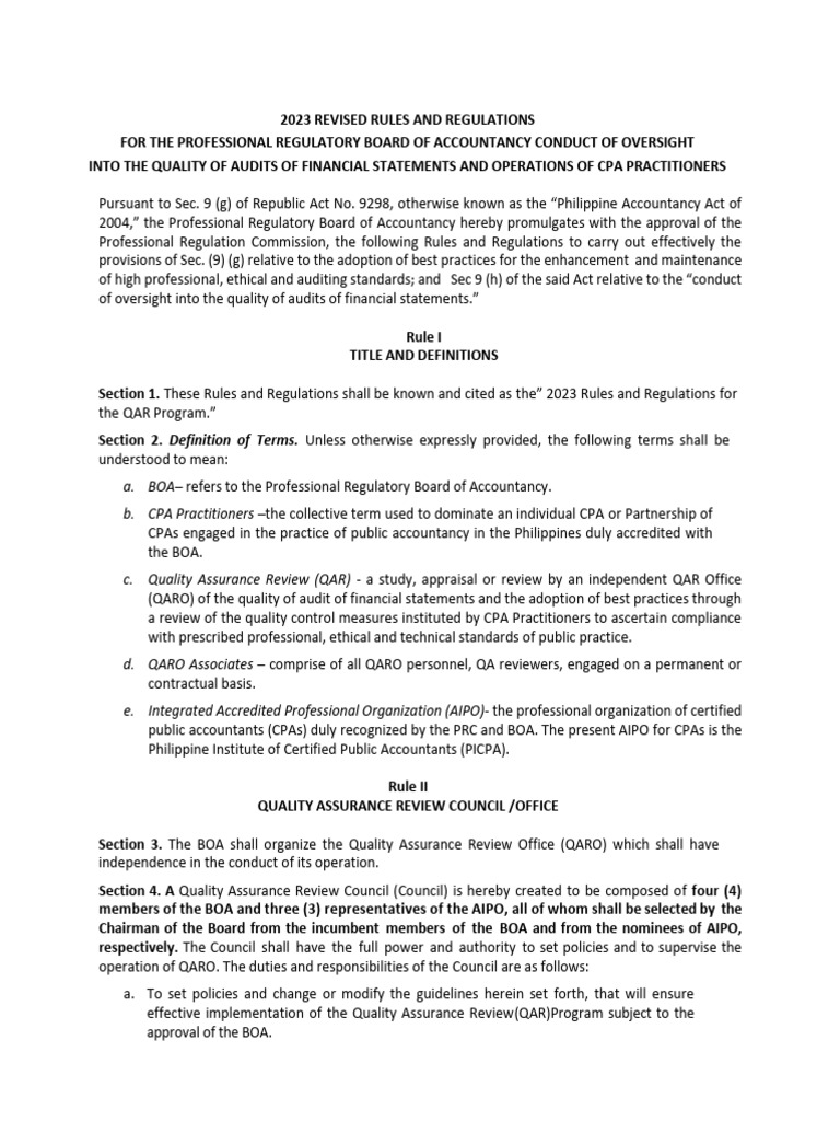 Revised BOA Resolution 244 | Download Free PDF | Certified Public Accountant | Business Economics