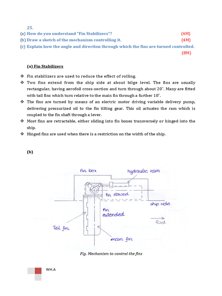 25. Fin stabilizer | PDF | Force | Ships