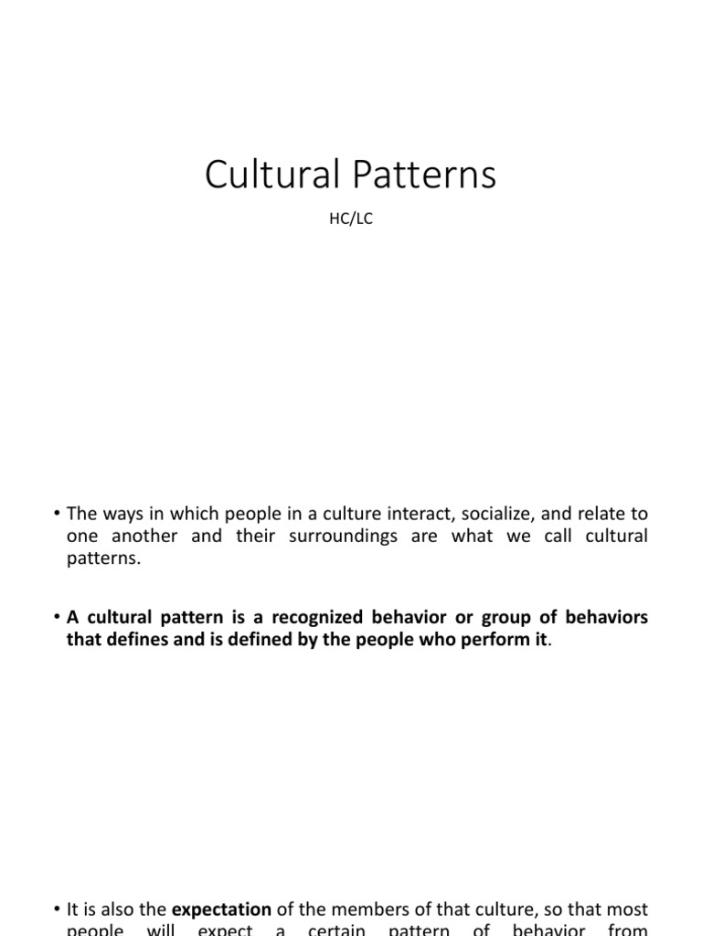 Cultural Patterns HC-LC | PDF | Communication | Information