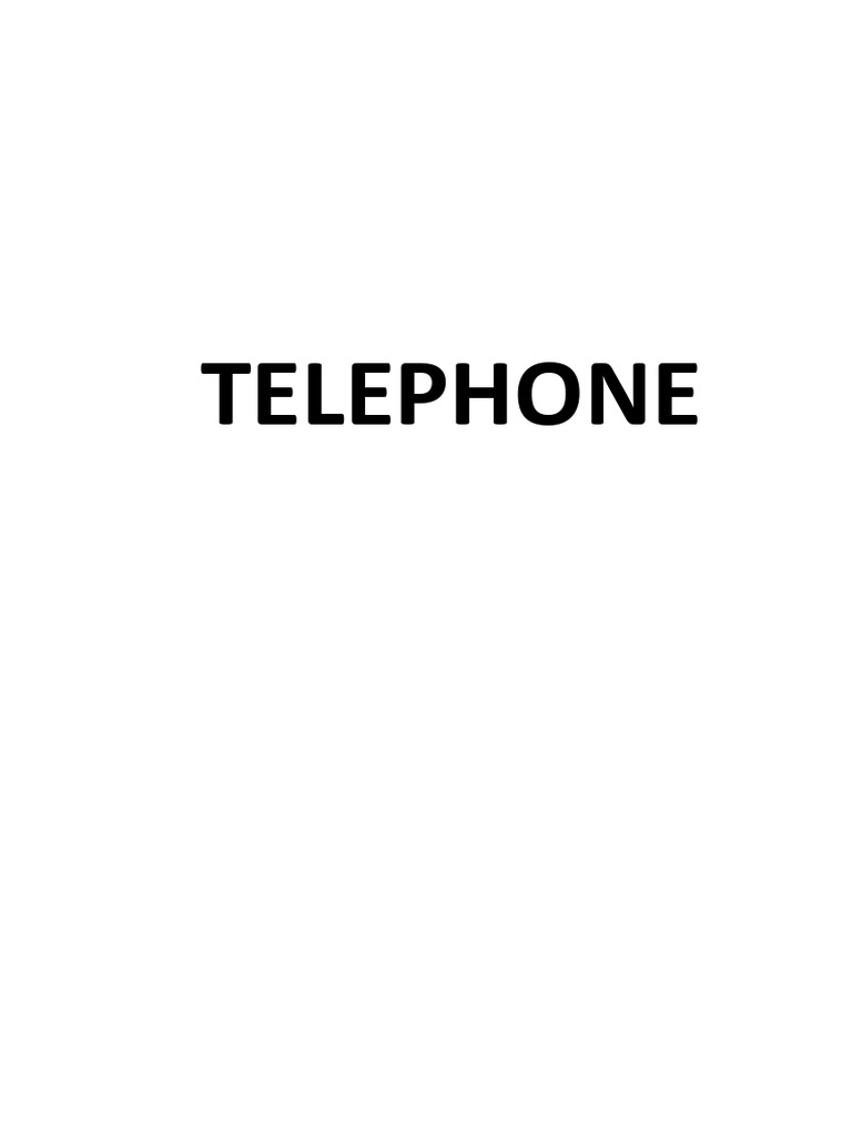 TELEPHONE | PDF | Software Engineering | Information Technology