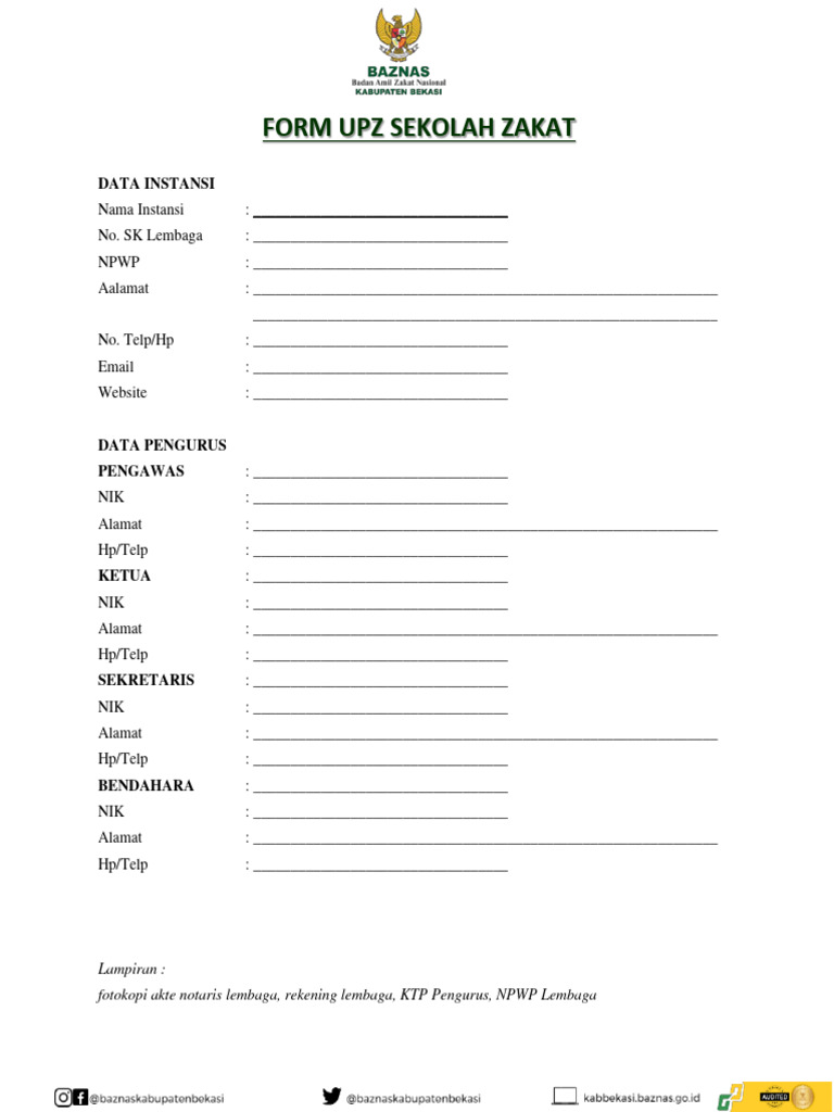 Form UPZ Sekolah | PDF
