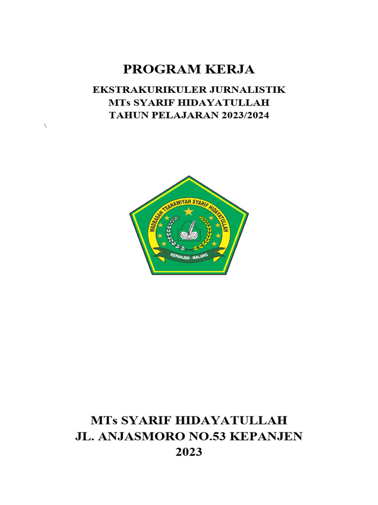 PROGRAM KERJA Eskul Jurnalistik GG | PDF | Karier & Perkembangan