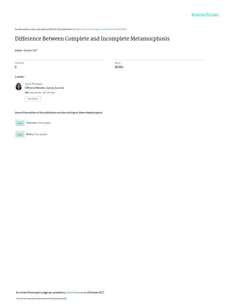Difference Between Complete and Incomplete Metamorphosispdf | PDF ... Difference Between Complete and Incomplete Metamorphosispdf | PDF ...