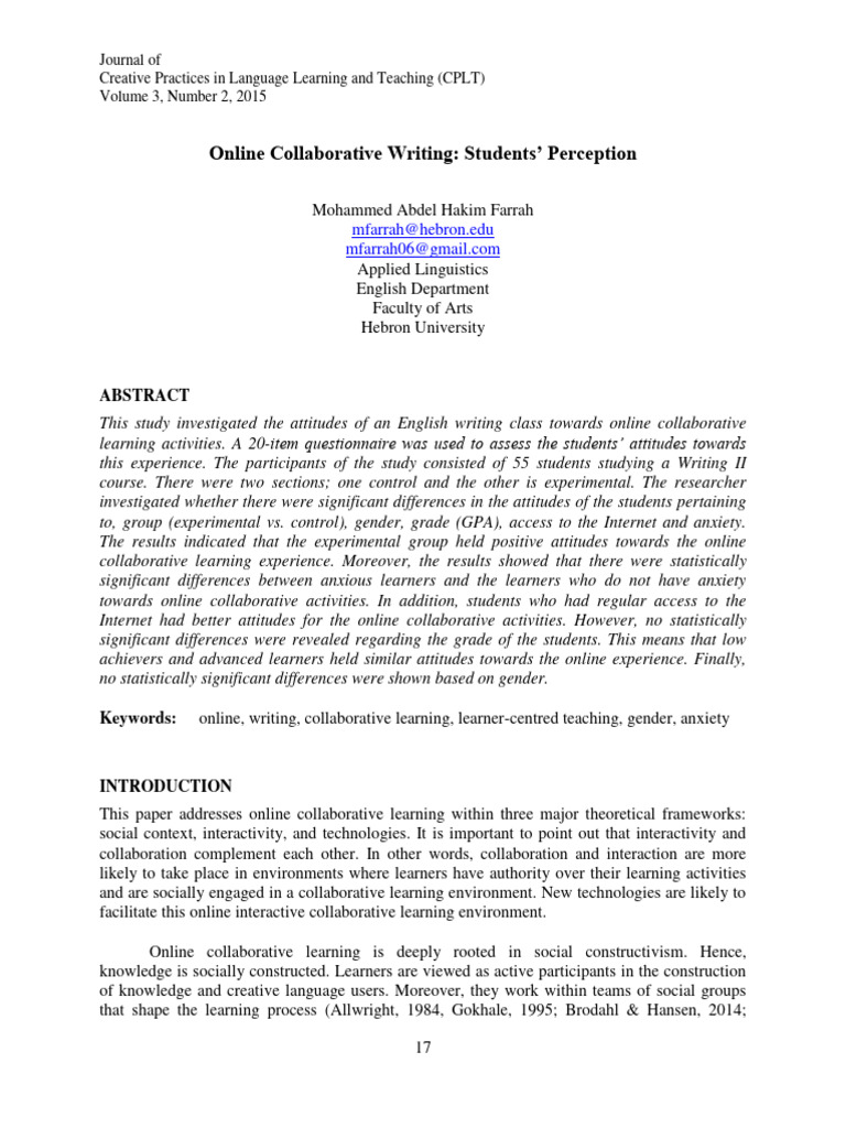 Aj - Mohammed Abdel Hakim Farrah CPLT K 15 | PDF | Learning | Educational Technology