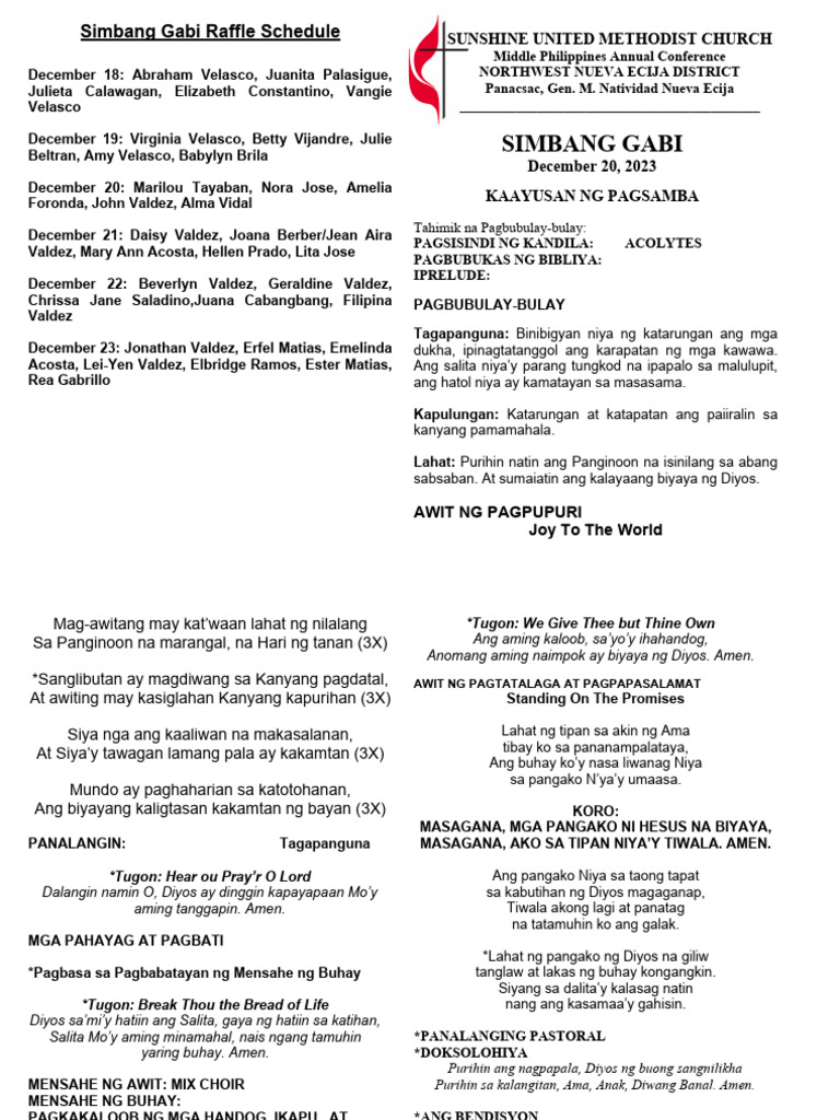 December-20-Simbang Gabi | PDF