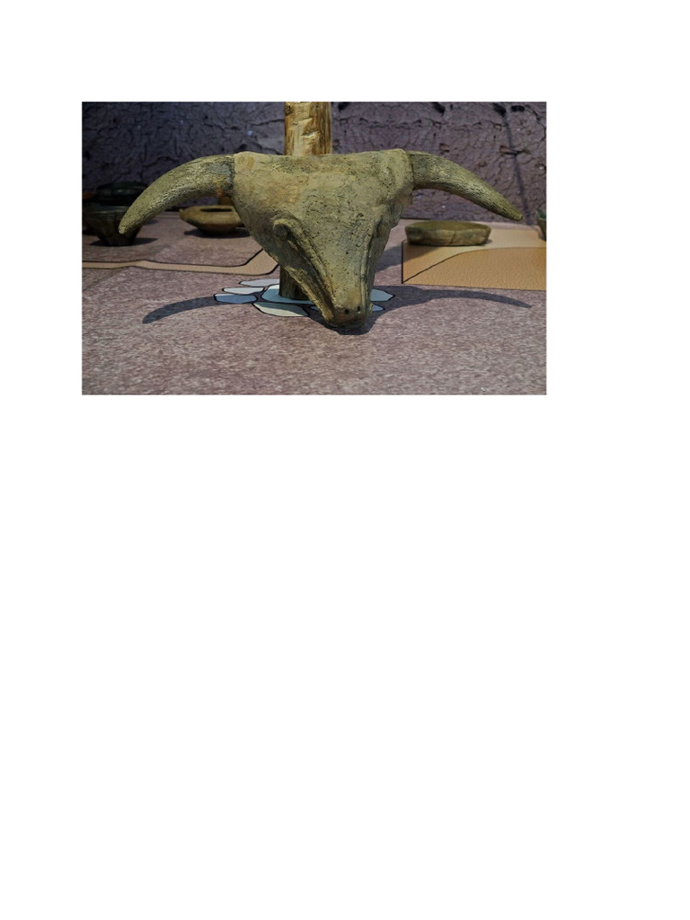 Bucranium With Real Bovide Horns, Vinča Culture, 5000 - 4500 BC | PDF