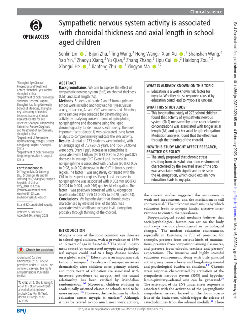Bjo 2022 322165.full | PDF | Human Eye | Vasodilation