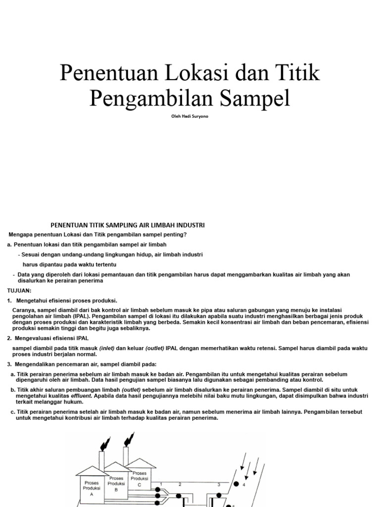 Penentuan Lokasi Dan Titik Pengambilan Sampel | PDF