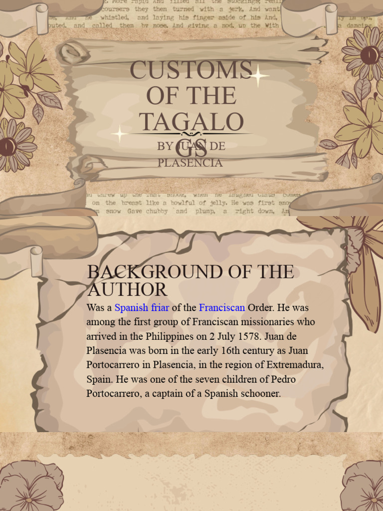 Tagalog Customs by Juan de Plasencia | PDF | Philippines