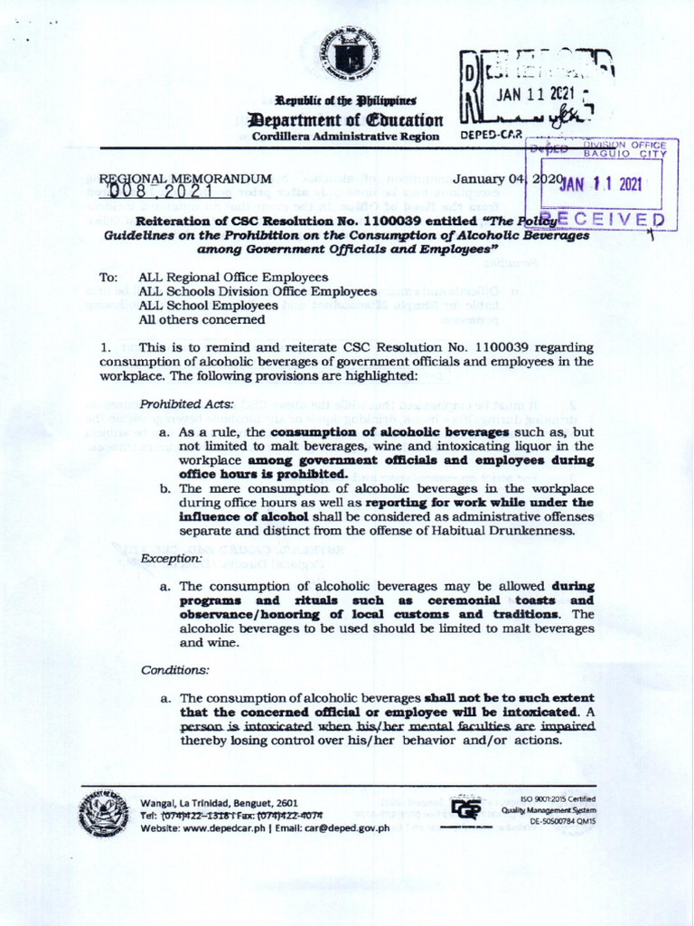 Reiteration of CSC Resolution No. 1100039 Entitled 0001 | PDF