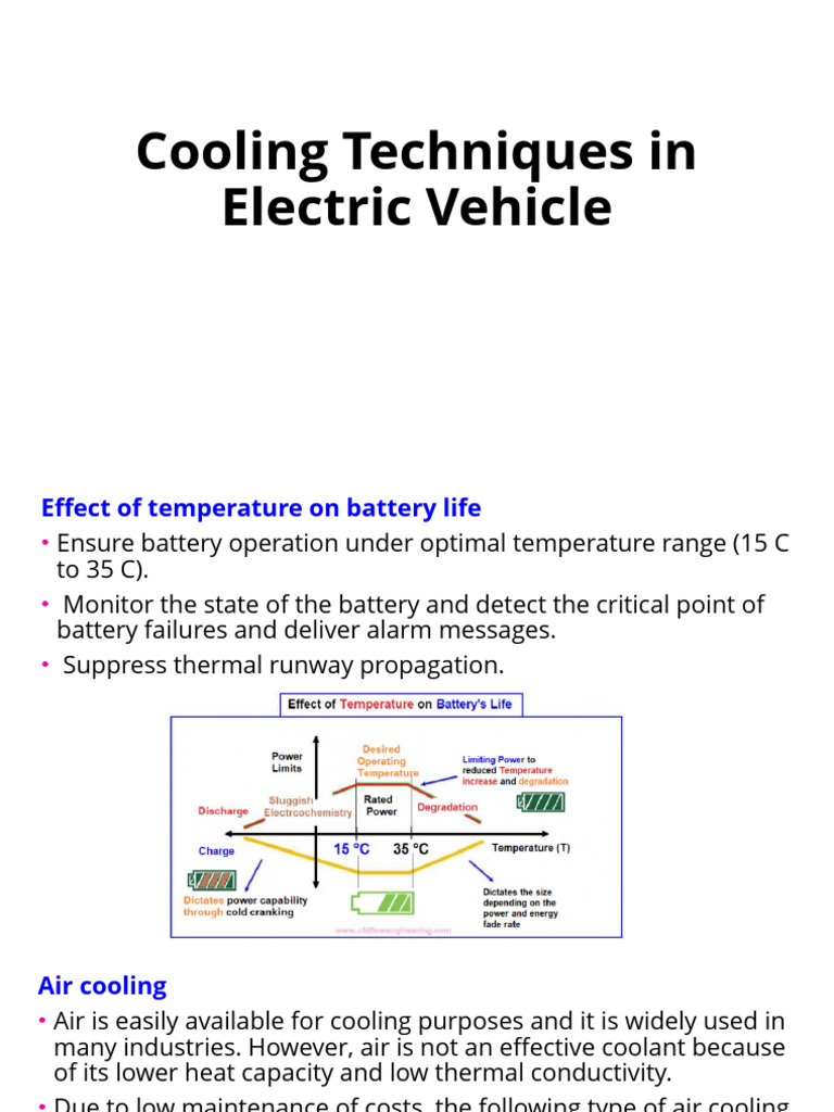 Cooling Techniques in Electric Vehicle | PDF | Heat Transfer | Coolant
