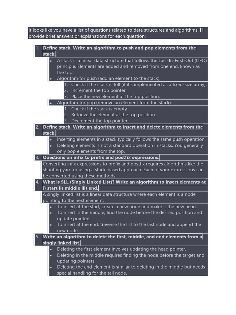 DSA Short Notes | PDF | Applied Mathematics | Discrete Mathematics