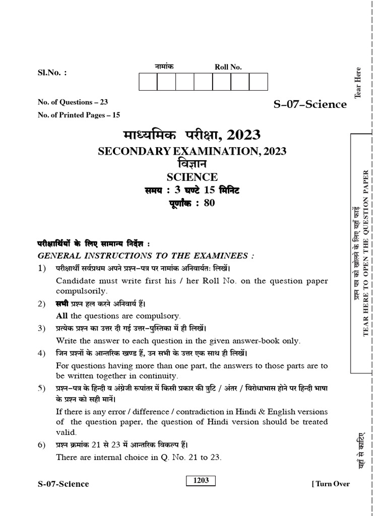 Class 10 Science Previous Year Papers | PDF | Materials | Chemical ...