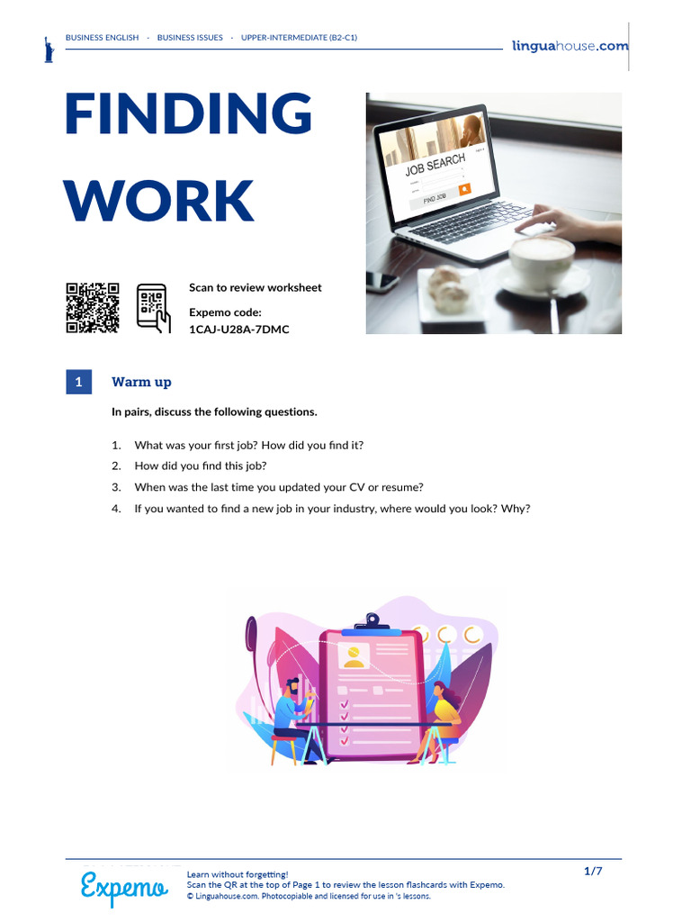Finding Work American English Student | PDF | Human Communication | Learning