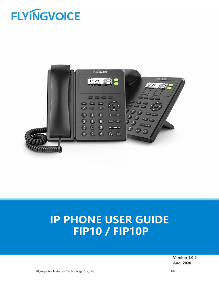 Flyingvoice - FIP10 (P) - User Guide | PDF | Voicemail | Telephone