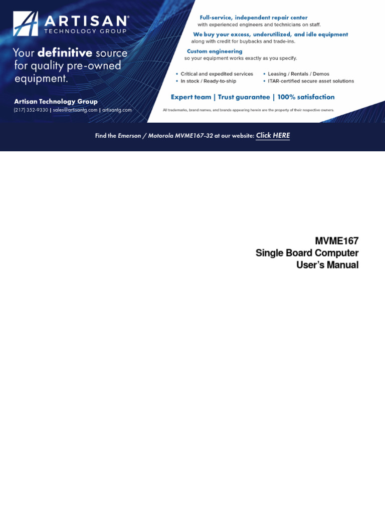 Motorola MVME167 Manual | PDF | Dynamic Random Access Memory | Computer Architecture