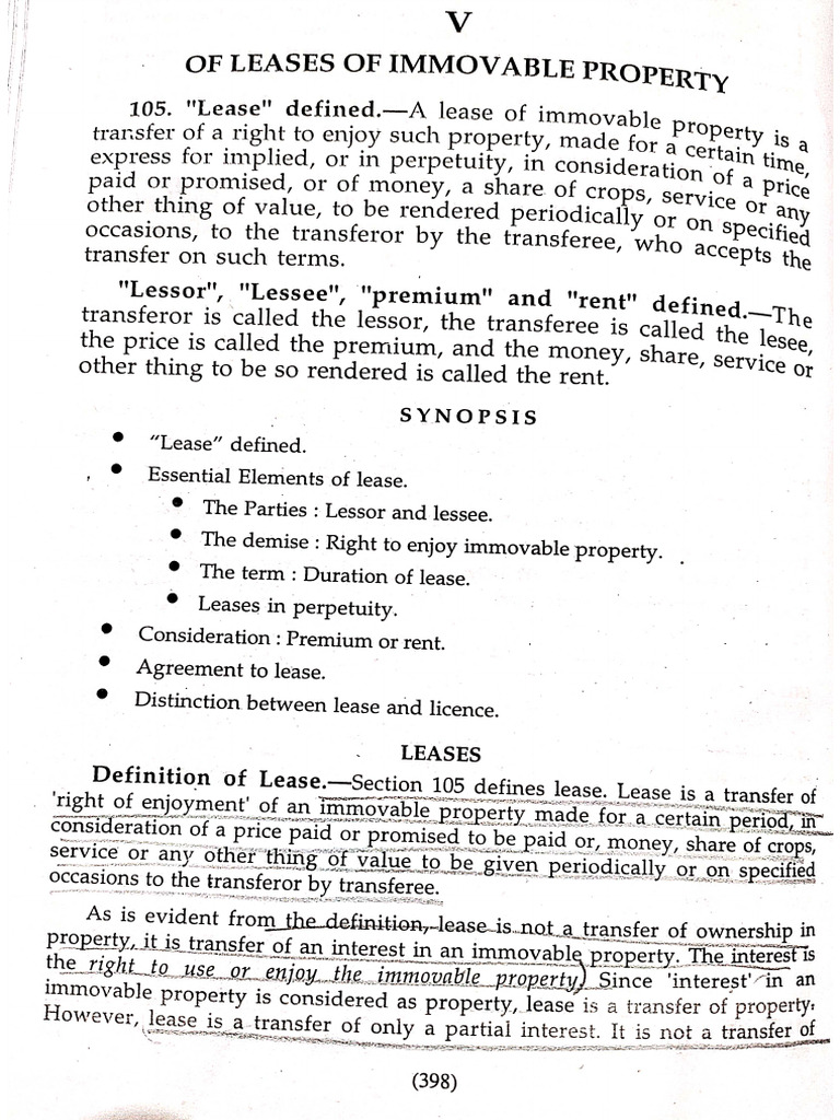 Essential Elements of Lease in English | PDF