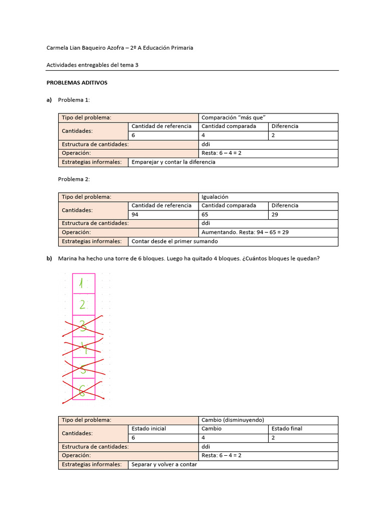 act. entregable - tema 3 | PDF | Matemáticas | Aritmética