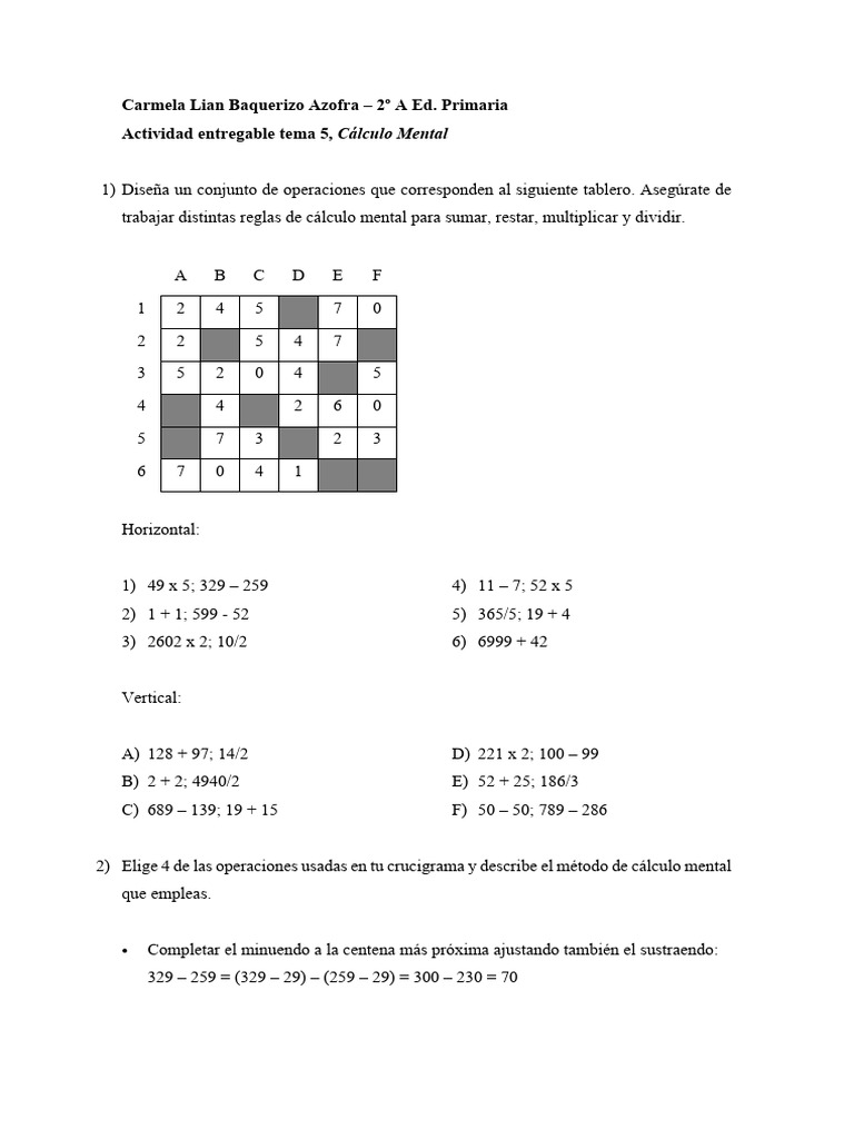 Act. Entregable - Tema 5. Primaria | PDF