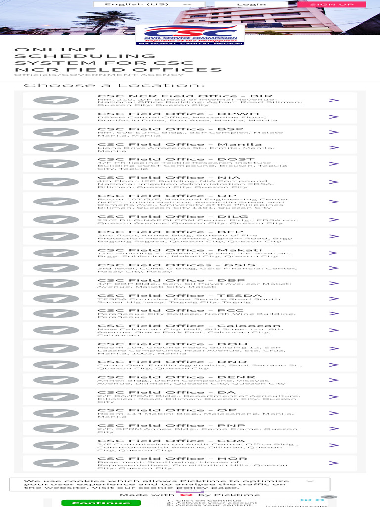 CSC NCR Online Scheduling System | PDF | Metro Manila | Manila