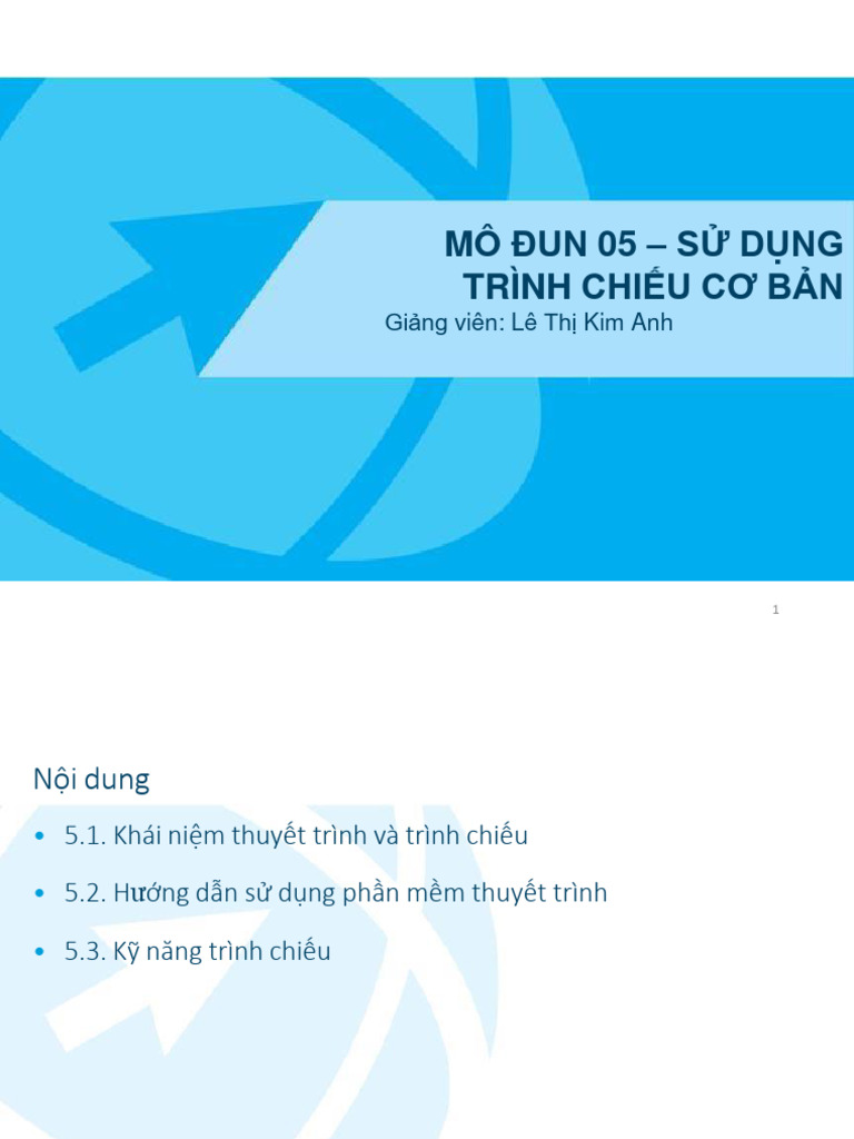 IU05 - Sử Dụng Trình Chiếu Cơ Bản | PDF