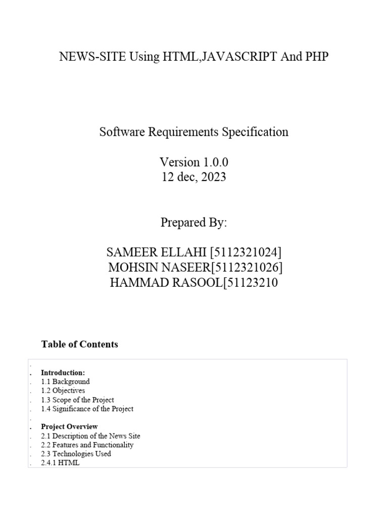Final Srs Report | PDF | Software Testing | Php