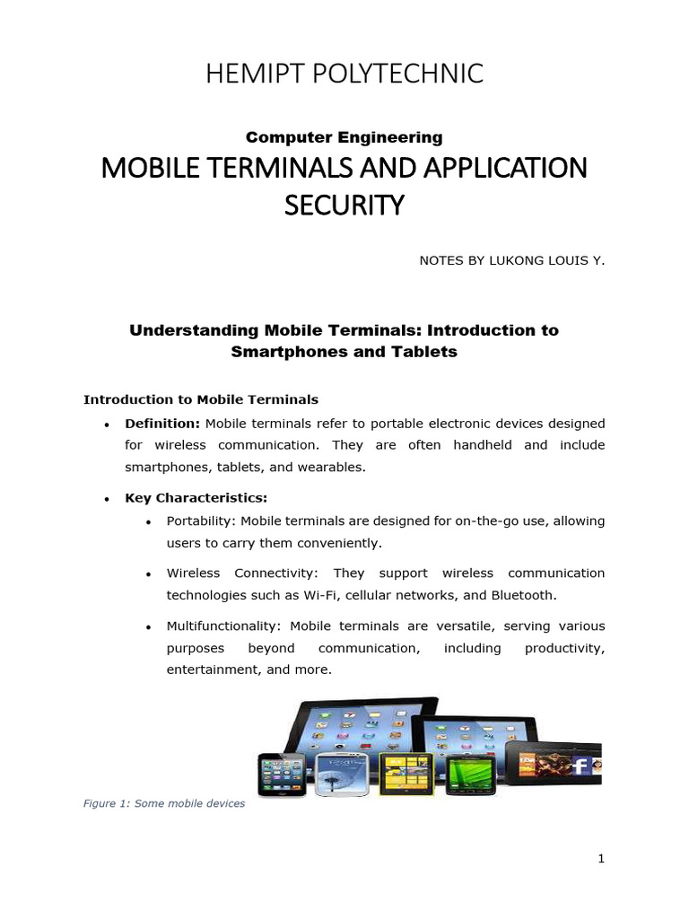 Mobile Terminals & App Security Overview | PDF | Encryption | Ios