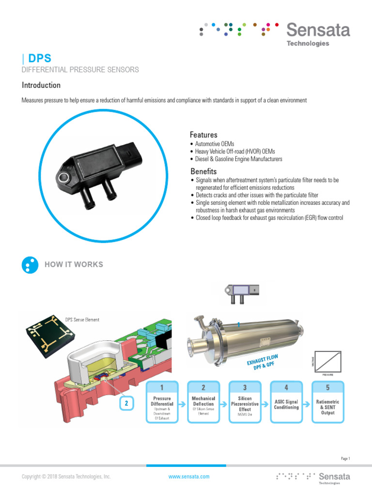 Sensata-Dps-Differential Pressure Sensors | PDF
