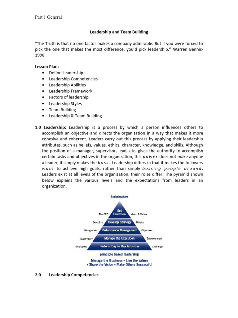 Ch2. Leadership and Team Building | PDF | Leadership | Power (Social ...