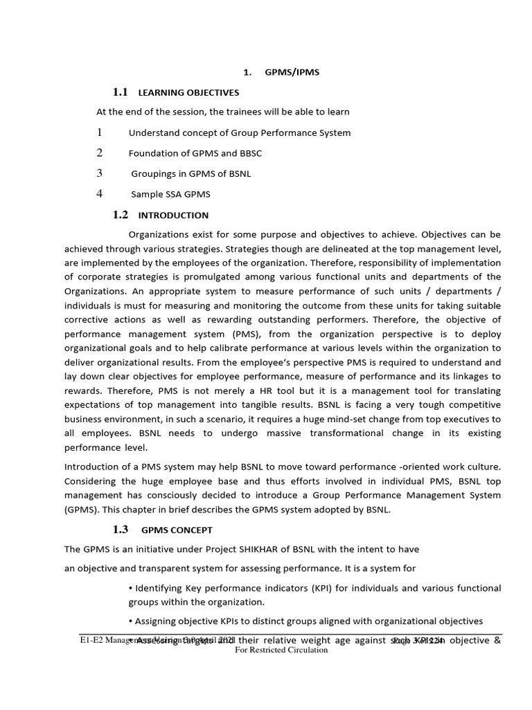 Ch1. Group Performance Management System | PDF | Performance Indicator | Business