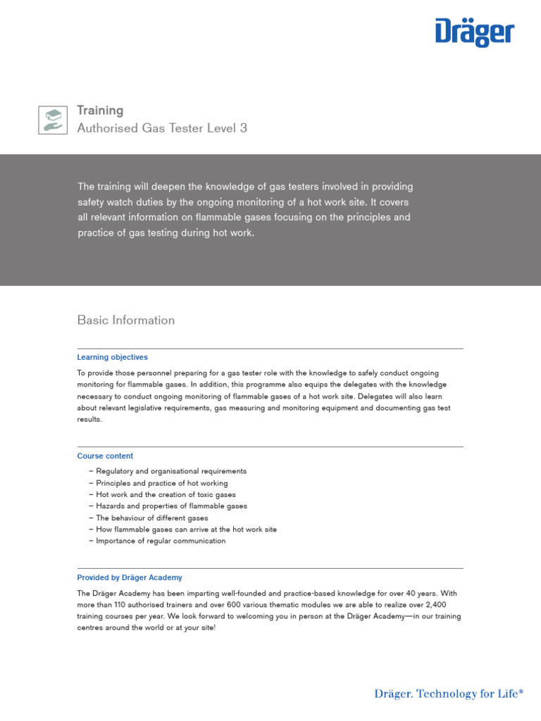 Authorised Gas Tester Level 3 Si 9101905 En Gb Pdf Gases
