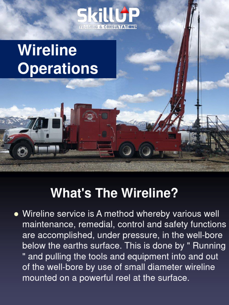 Wireline Operations PDF | PDF | Equipment | Mechanical Engineering