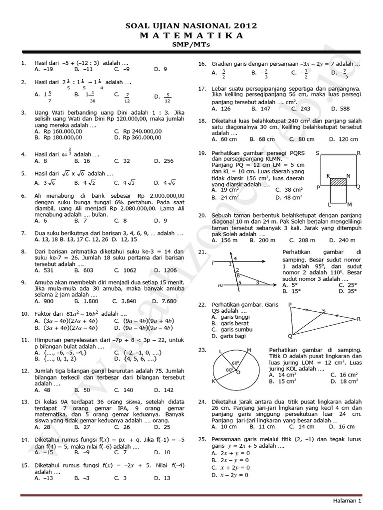 Latihan Mat 2 | PDF