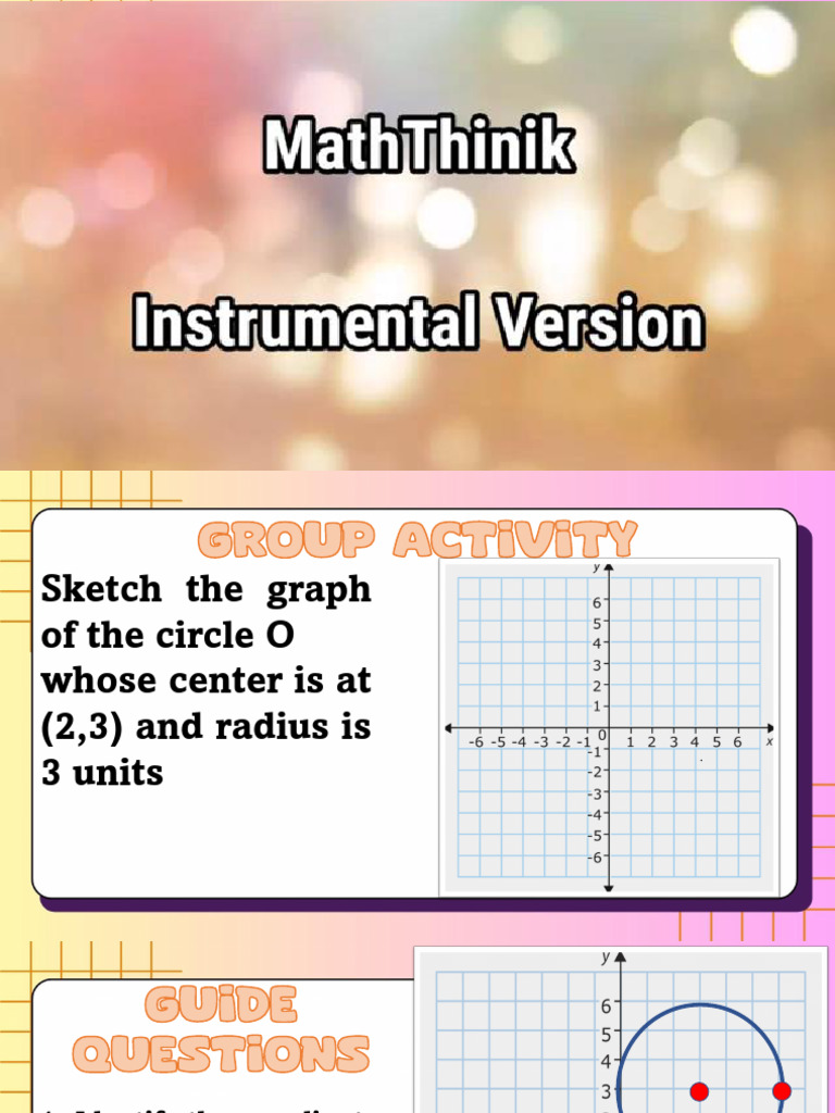 Graphing Circles: Center and Radius Guide | PDF