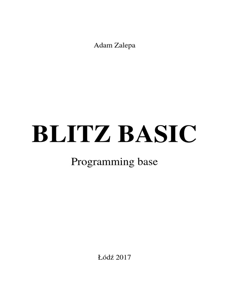 AdamZalepa BlitzBasic English | PDF | Computer File | Programming